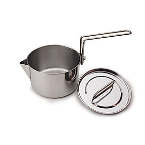 Captain Stag M-7296 Camping Kettle Cooker, 5.5 inches (14 cm), 0.5 gal (1.3 L)