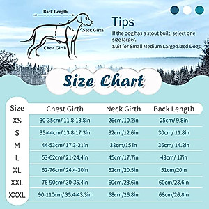 IKIPUKO Warm Dog Puffer Jacket, Zip Up Dog Coat with Harness Waterproof Dog Winter Coat for Large Medium Small Dogs Fleece High Collar Dog Snowsuit Dog Winter Jacket Reflective Dog Jacket(Green 3XL)