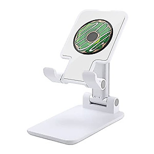 Green Doughnut Cell Phone Stand Foldable Tablet Holder Adjustable Cradle Desktop Accessories for Desk