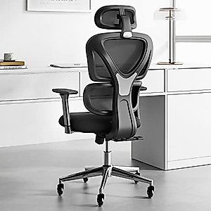 Sytas Ergonomic Home Office Chair, Desk Chair with Lumbar Support, 3D Armrest and Adjustable Headrest, Ergonomic Computer Chair High Back