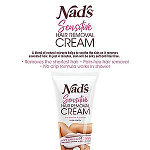 Nad's Hair Removal Cream - Gentle & Soothing Hair Removal For Women - Sensitive Depilatory Cream For Body & Legs, 5.1 Oz