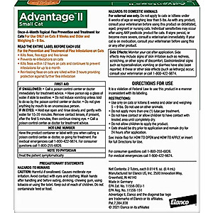 Advantage II for Small Cats (5 - 9 lbs, 2 Months Supply)