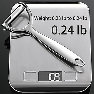 Hosawtek Vegetable Peeler Potato Peeler, Heavy 0.24Ib Stainless Steel Non-Slip Handle and Sharp Blades, Set Of 2 (1 Straight 1 Serrated Blade) Collaborative Work Perfect Peeling