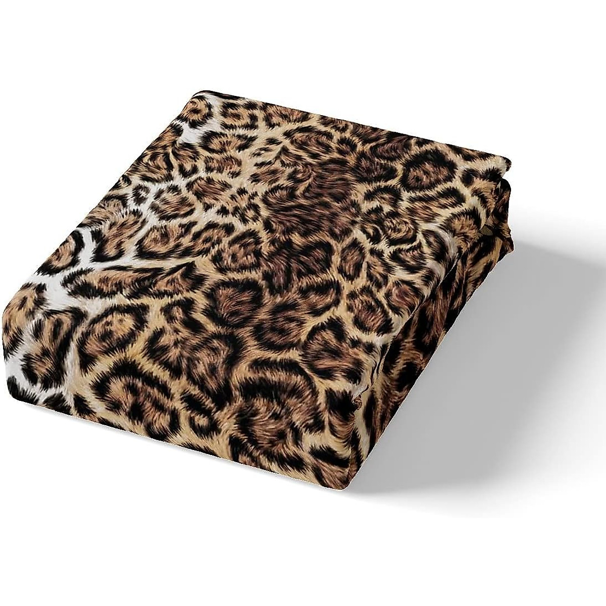 Erosebridal Leopard Print Duvet Cover Set Cheetah Bedding Sets Queen,Safari Animal Comforter Cover Jungle Theme Bedding Animal Fur Design Quilt Cover,Luxury Cozy Breathable Brown Duvet Cover 3-Piece