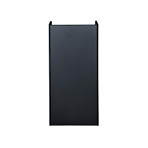 EMMA + OLIVER Sean Laminate Wood Tray-Top Trash Receptacle in Black
