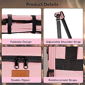 IAVEYG Coffee Maker Travel Bag Compatible with Keurig K-Mini or K-Mini Plus,Single Serve Coffee Brewer Portable Storage Bag with Multiple Pockets for K-Cup Pods,Storage Bag With Shoulder Strap (Pink)