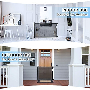 Retractable Baby Gate Extra Wide，PRObebi Mesh Safety Gate for Babies and Pets 34" Tall Extends up to 71" Wide, Retractable Mesh Gate for Stairs/Doorways/Indoor/Outdoor/Hallways