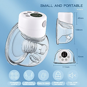 Wearable Breast Pump Hands Free Breast Pump Electric 2022 New,Wireless Portable Breast Pump with LCD Display and Memory Function Ultra-Quiet Breast Pump,2 Modes & 9 Levels Adjustment,24MM Flange