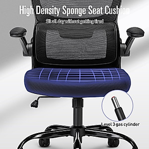 SOMEET Ergonomic Mesh Office Chair Big and Tall, Oversized Adjustable Headrest and 3D Armrests Executive High Back Desk Chair, Multifunctional Swivel Computer Task Chair with Lumbar Support, Black