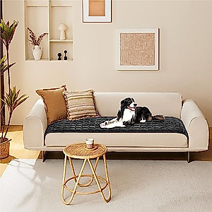 Allisandro Waterproof Dog Blanket,Thick and Non Slip Dog Bed Sofa Cover Pet Mat for Couch Sofa Bed Furniture & Small, Medium, Large Dogs, Grey, 48 x 30 Inches