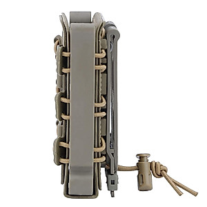 Dekoo Mag Pouch, 3PCS Tactical Magazine Pouches Molle Fastmag Softshell Mag Carrier 5.56/7.62mm Fastmag for Airsoft M4 AR AK (Tan)