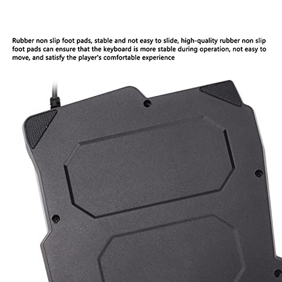 Deryang One-Handed Gaming Keyboard 35 Keys Waterproof Gaming Keyboard Wide Wrist Rest for Mobile Computer Gaming