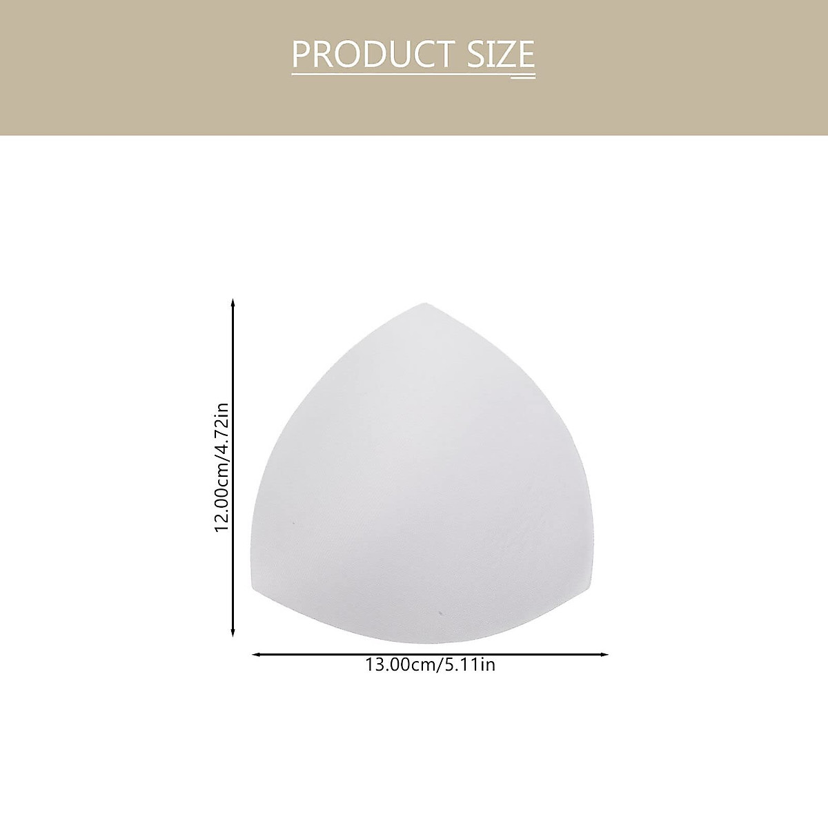 FENICAL 3 Pairs Women Foam Bra Pads Insert Removable Triangle Bra Enhancer Cup for Swimwear Sports Bra Bikini (White)
