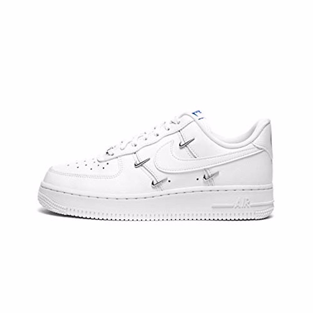 Nike Women's Air Force 1 '07 Shoes, White/Hyper Royal/Black/White, 12