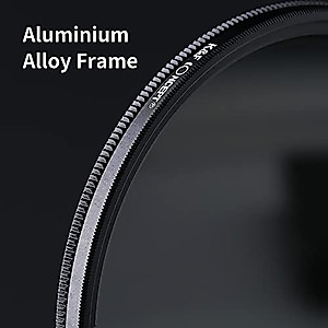 K&F Concept 72mm Variable ND2-ND400 ND Lens Filter (1-9 Stops) for Camera Lens, Adjustable Neutral Density Filter with Microfiber Cleaning Cloth (B-Series)