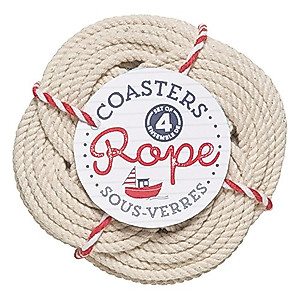 Now Designs Crocheted Nautical Rope Coaster, Set of Four