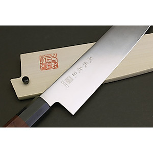 Yoshihiro Ice Hardened Stainless Steel Wa Gyuto Japanese Chef Knife (8.25'' (210mm))