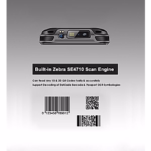 Android Handheld Data Terminal Mobile Computer with 1D & 2D PDF417 Barcode Scanner 3G 4G WiFi BT GPS, Ergonomic Pistol Grip for Warehouse Inventory