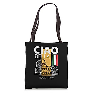 Ciao Bella Italy Rome Colosseum Italian Vintage Souvenir Tote Bag