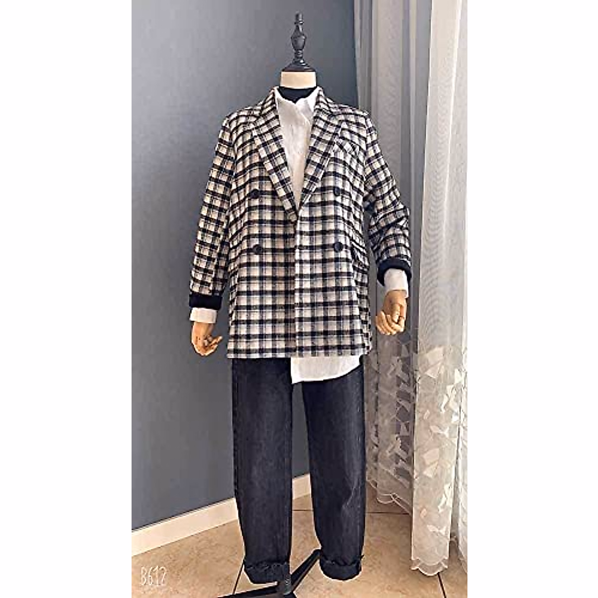 Tailors Dummy Mannequins Female Mannequin Floor with Metal Base, Body Mannequin Form for Store Picture Design Clothing Display, 55.1" to 68.9" Height Adjustable Dressform Mannequin