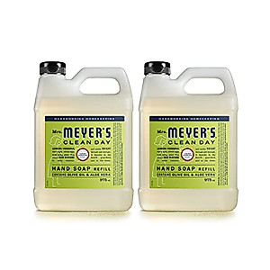 MRS. MEYER'S CLEAN DAY Hand Soap Refill, Made with Essential Oils, Biodegradable Formula, Lemon Verbena, 33 Fl. Oz - Pack Of 2
