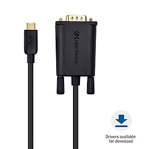 Cable Matters USB C to Serial Adapter Cable - 3ft, USB-C to Serial, USBC to DB9, USB C to RS232 Cable, Compatible with Thunderbolt 5/4, Supports Windows 11/10/8/7/Vista/XP, macOS 11.0 or Later