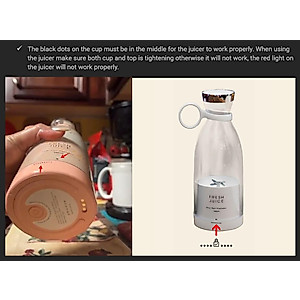 Katuza USB Rechargeable Personal Size Blender for Smoothies, Shakes, Juices & Protein Shakes-350ml- Portable Mini Fruit Blender for Home, School, Gym, Office, Travel (White)