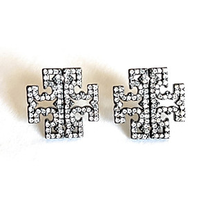 Tory Burch Britten Pave Stud Earring 141855 Black 011