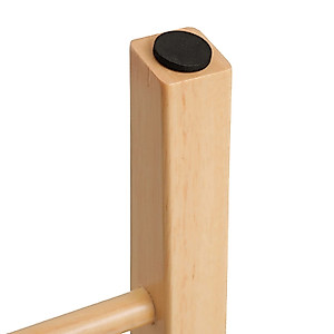 Iwell Vanity Stool, Vanity Bench with Rubberwood Legs & Padded Cushion, Vanity Chair, Vanity Seat, Makeup Dressing Stool for Bedroom, Natural