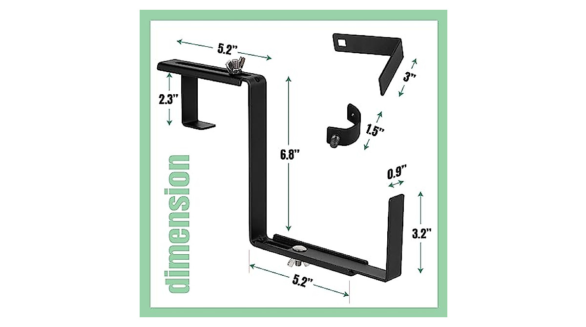 Vinazone Adjustable Planter Box Bracket - 4 Pack
