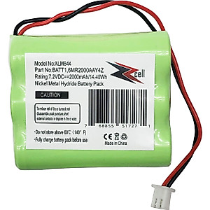 ZZcell® Battery Replacement for 2Gig BATT1, BATT1X, BATT2X, 6MR2000AAY4Z, GC2 2GIG-CNTRL2 2GIG-CP2, GCKIT311, 228844, Go Control Panel Alarm System 10-000013-001, PERS-4200, 7.2V, 2000mAh