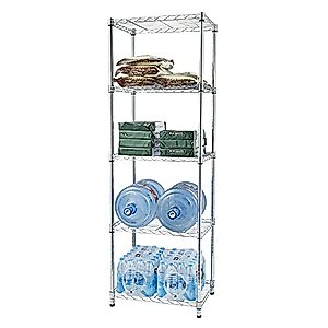 ERRTT 5-Tier Chrome Shelving Unit，Shelving Units and Storage for Kitchen and Garage，