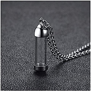 Urn Necklace for Ashes Hourglass Glass Cremation Jewelry Openable Container Pendant Vial Tube