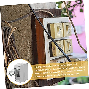 5pcs Box 2 Way Distribution Box Din Rail Enclosure Power Controller 2 Way Consumer Unit Power Distribution Enclosure Small Waterproof Case Case Abs Guide White