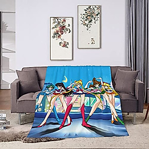 Somny Air Coitioner Blanket Cartoon Blanket Flannel Fleece Blanket Ultra Soft Lightweight Throw Blanket for Bed Couch Living Room 50''X40''