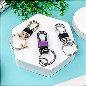 Mizeer Carabiner Keychain Key Clip Hook, Swivel Key Chain Clips with 12 Key Rings, Key Holder Organizer for Car Key Finder DIY Supplies