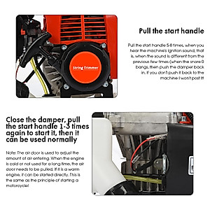 Worparsen Power Hedge Trimmers,52cc 5 in 1 Cordless Gas Hedge Trimmer, Gas Powered Brush Cutter Gas String Trimmer Hedge Trimmer Tree Cutter Pruner Pole Saw Hedge Trimmers