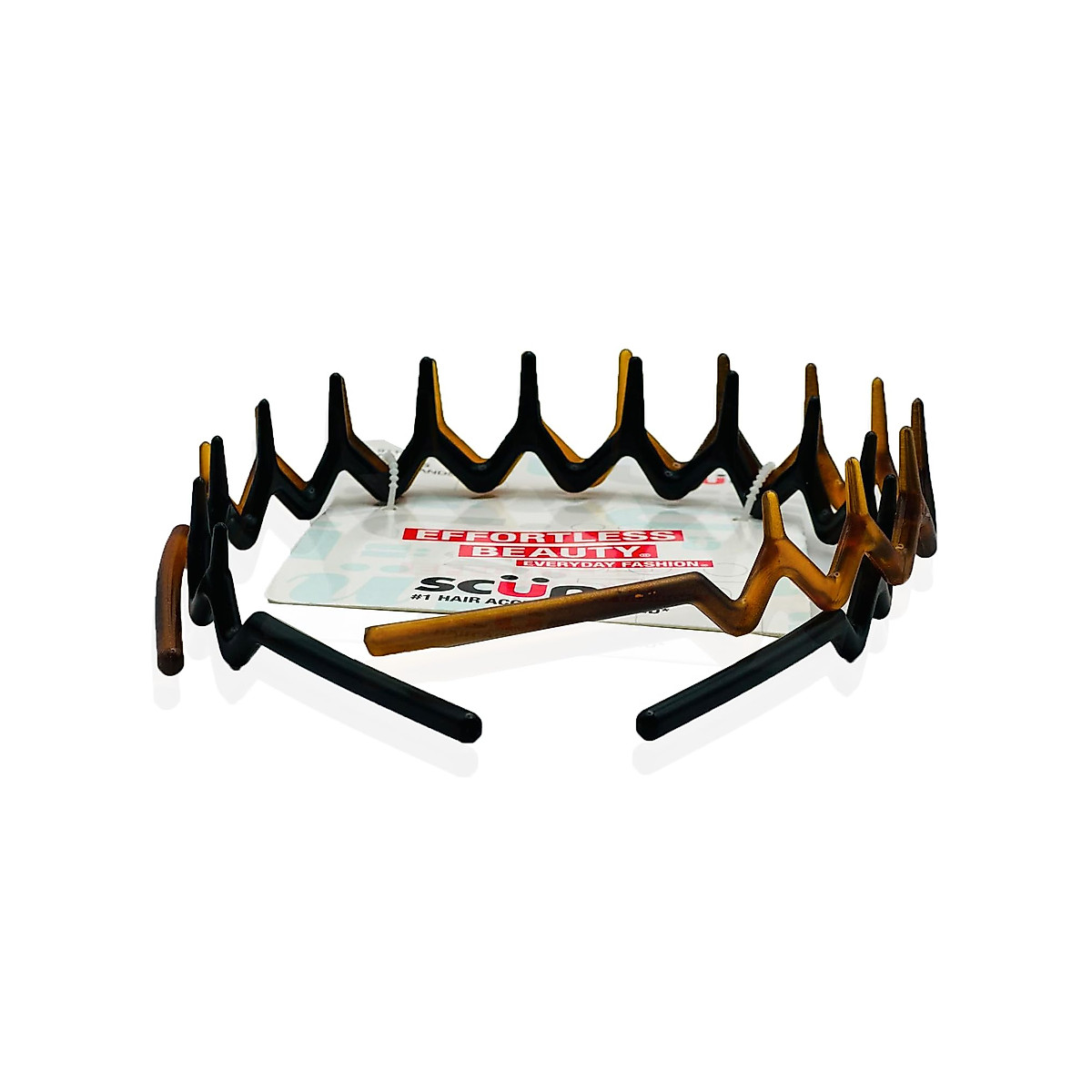 Scunci Effortless Beauty Headbands, 1-Inch Wide, 2-Count (1-Pack)