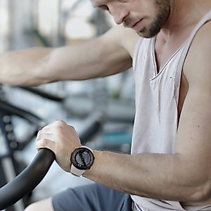 PALADA Men's Digital Sports Watch Waterproof Tactical Watch with LED Backlight Watches for Men (Grey White)