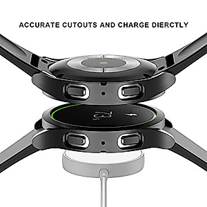 [4+6] Pack for Samsung Galaxy Watch 4 44mm Screen Protector Case, Haojavo 4 PACK Hard PC Cover Protective Bumper Shell + 6 PACK Tempered Glass Screen Protector Film for Galaxy Watch 4 44mm Accessories