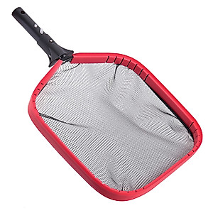 U.S. Pool Supply Professional 14" Swimming Pool Leaf Skimmer Net, Heavy Duty - Strong Reinforced Aluminum Frame for Faster Cleaning & Easier Debris Pickup and Removal