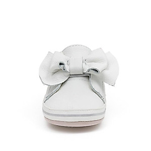 Robeez First Kicks Baby Girl and Unisex Shoes & Sneakers for Infant/Toddlers - 0-24 Months White Leather