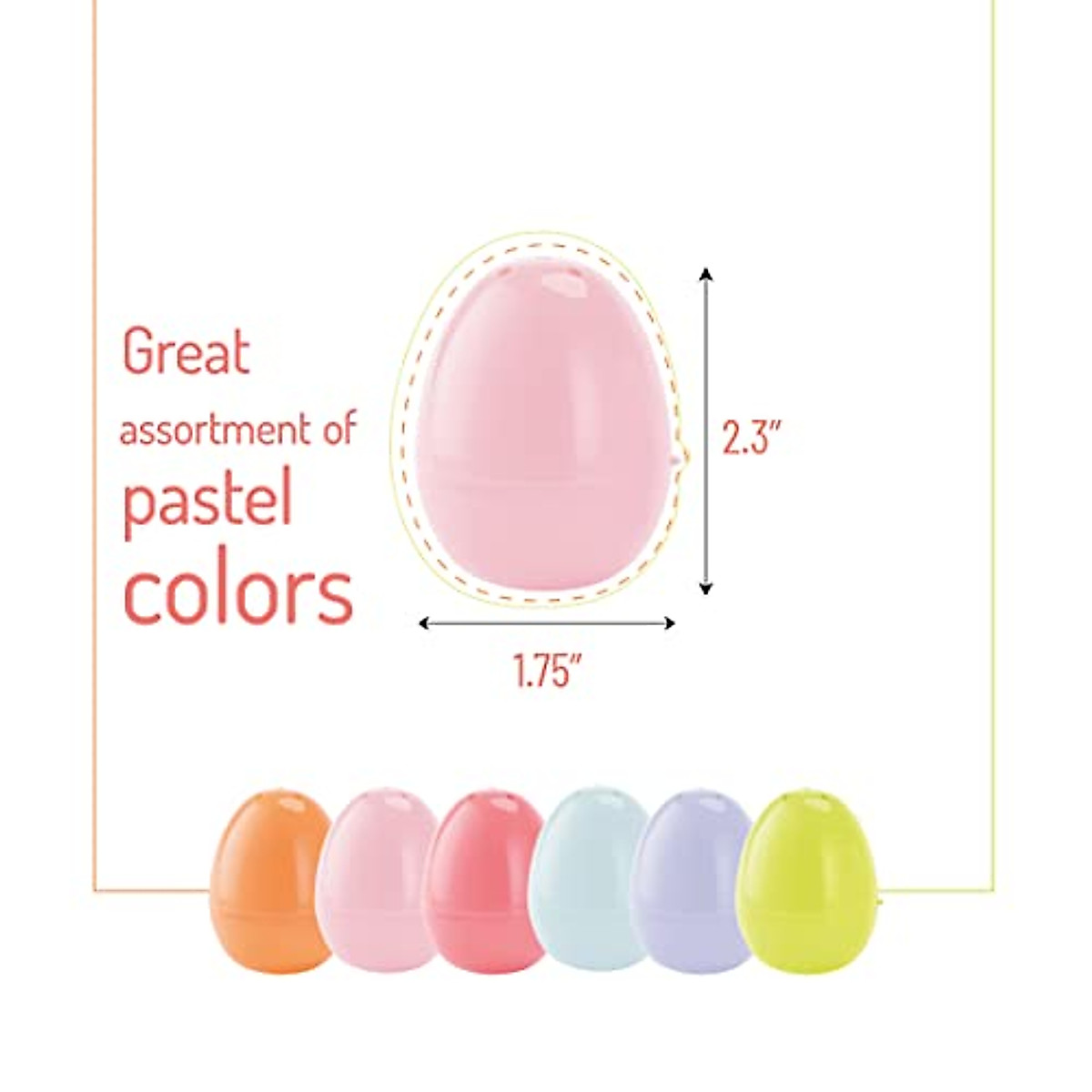Mr. Pen- Plastic Easter Eggs, Fillable, Colorful, 2.3 inch, 48 Pack, Easter Eggs Empty, Easter Eggs, Plastic Easter Eggs Bulk, Plastic Eggs Fillable, Plastic Eggs, Fillable Easter Egg.