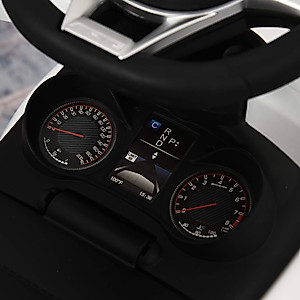 Aosom 3 in 1 Kids Ride on Push Car Stroller Sliding Walking Car for Toddler with Underneath Storage, Horn, Music, Working Steering Wheel, White