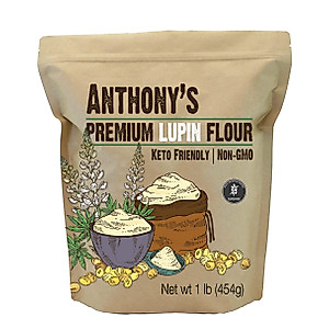 Anthony's Premium Lupin Flour, 1 Pound, Gluten Free, Non GMO, Vegan and Keto Friendly