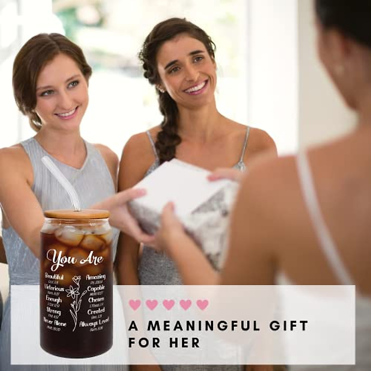 Christian Gifts for Women - Religious Gifts, Inspirational Gifts for Women - Birthday Gifts for Women - Gifts for Women, Mom, Sister, Friend, Coworker - Christmas Gifts for Women - 16 Oz Can Glass