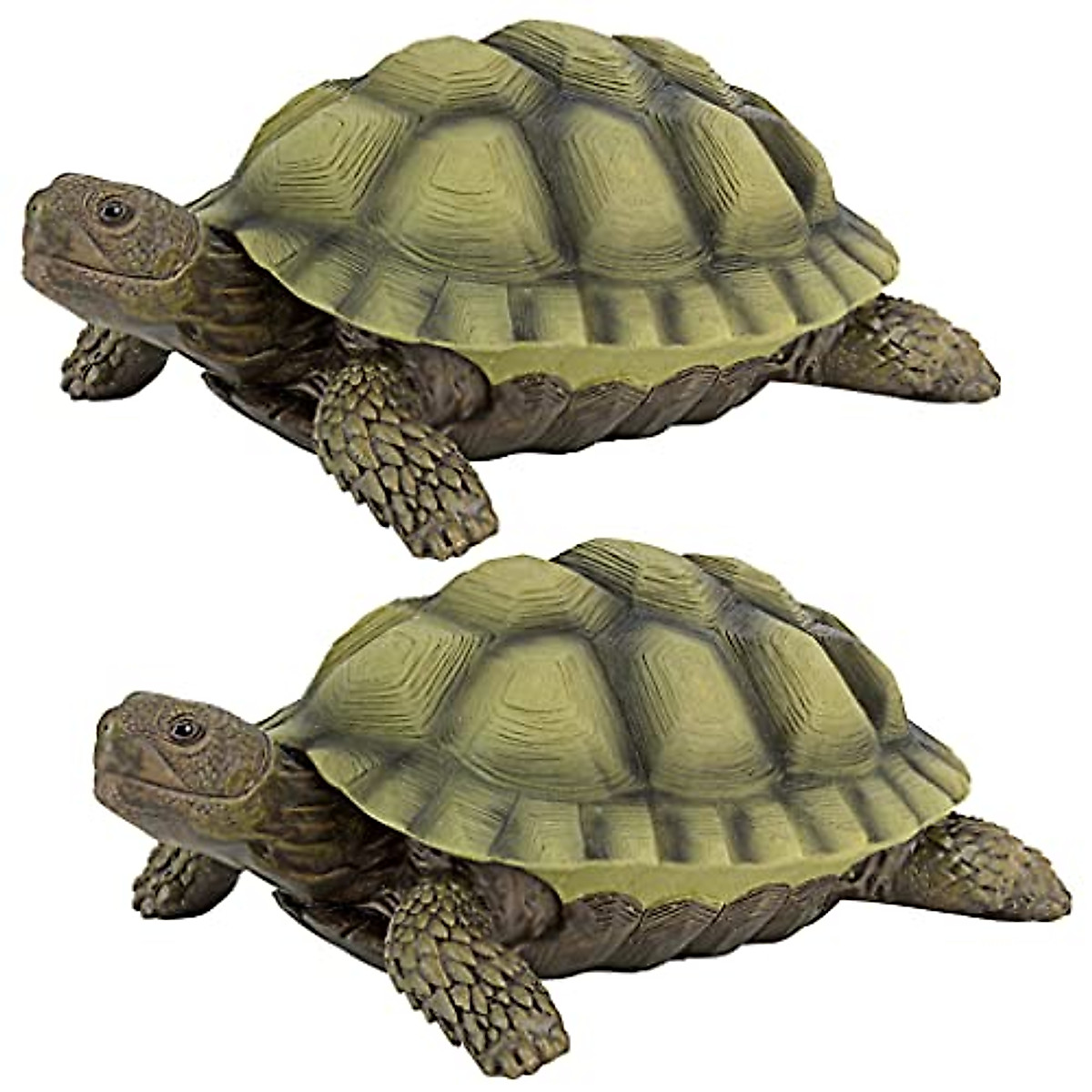 Design Toscano QM91887611 Gilbert The Box Turtle Garden Decor Animal Statue, Set of 2, full color