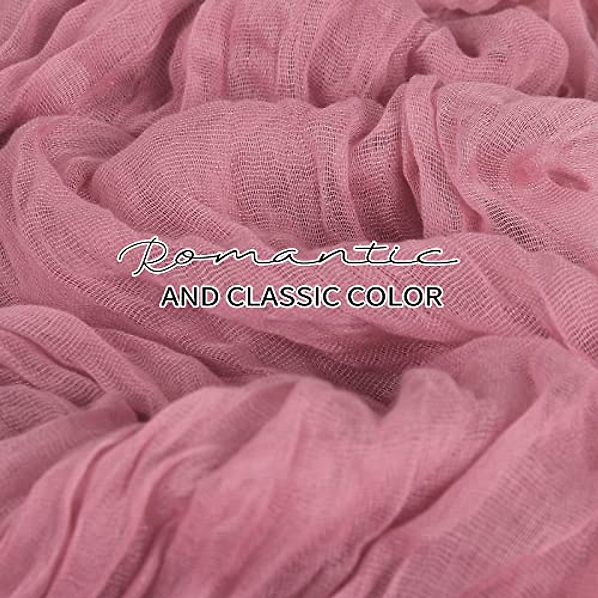 24 Pack Cheesecloth Table Runner 20 x 120 inch Cheese Cloth Table Runner Bulk,Romantic Boho Sheer Gauze Fabric Table Runners for Wedding Reception,Party,Bridal Shower Table Decor(Dusty Rose)