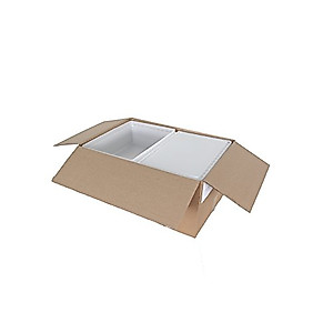 Continental Plastics Fish Tubs/Food Storage Bins 25lb 11.5" x 15.5" x 5", Pack of 10 Deep Bases with Lids…