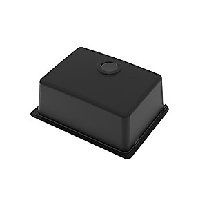 Winpro New Black Granite Quartz 25" x 18-1/2" x 9-1/2" Single Bowl Undermount Sink